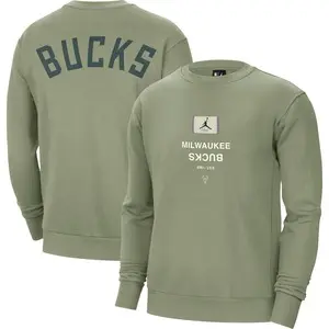 JORDAN BRAND Milwaukee Bucks Statement Edition Heavyweight Pullover Sweatshirt - Green