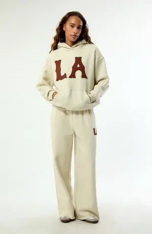 PACSUN La Relaxed Fit Cotton Blend Hoodie