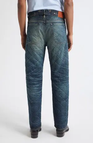 Double Rl Topstitched Slim Fit Jeans