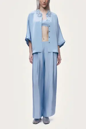 NOCTURNE Accessory Collar Detail Shirt