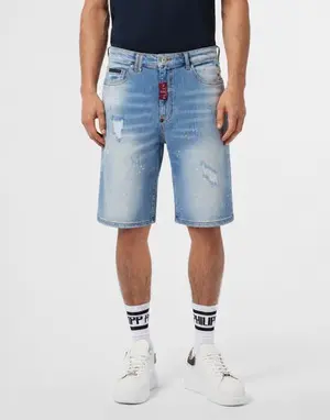 Philipp Plein Contrast Stitching Bottoms For Men