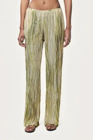 NOCTURNE Abstract Print Straight Leg Trousers