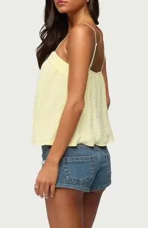 EDIKTED Sapphire Cotton Gauze Camisole