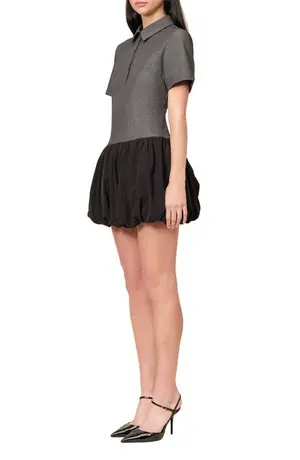 MAUDE CLUB Beth Two-tone Bubble Minidress