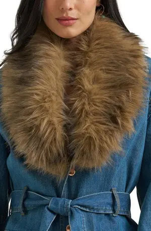 Wrangler Faux Fur Trim Duster Coat