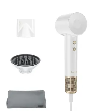 LAIFEN Swift Premium Hair Dryer With 2 Nozzles And Travel Bag White/silver