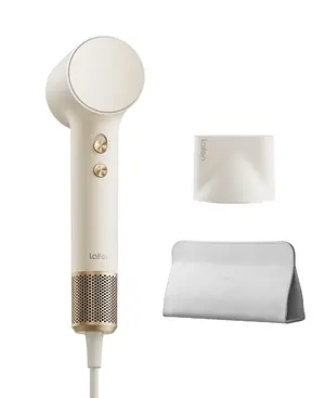 LAIFEN Swift Mini Hair Dryer With 1 Nozzle And Travel Bag Ivory