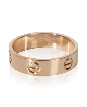 CARTIER Love 18k Rose Gold Ring - Pink