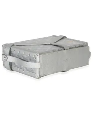 Goyard Precious Metals Goyardine Canvas Minaudiere Trunk Handbag
