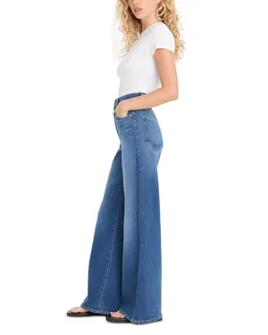 Good American Soft Tech Palazzo Jeans - Indigo