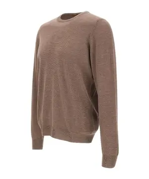 GRAN SASSO Crewneck Pullover - Brown