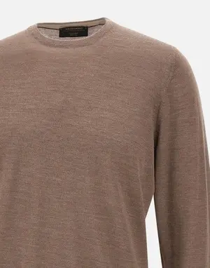 GRAN SASSO Crewneck Pullover - Brown