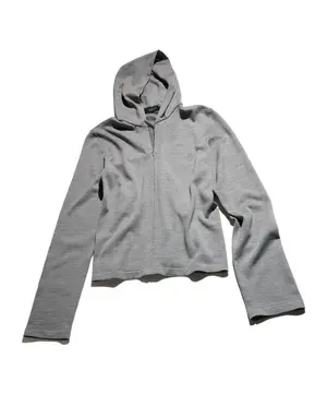 Gucci Wool Silk Blend Hooded Zip-up Cardigan