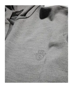 Gucci Wool Silk Blend Hooded Zip-up Cardigan