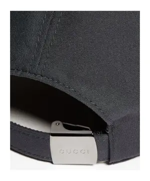 Gucci Cotton Baseball Hat With Crest Embroidery