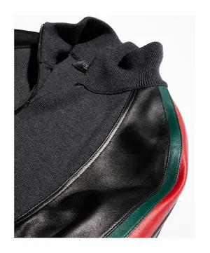 Gucci Fine Rib Wool Zip Jacket With Web