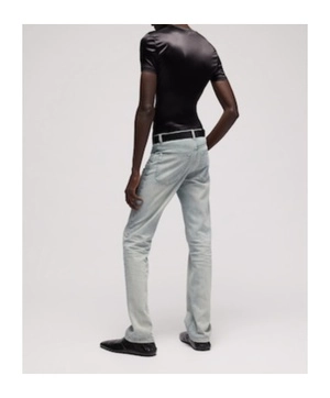 Gucci Slim Fit Marbled-wash Cotton Denim Pants