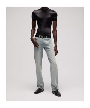 Gucci Slim Fit Marbled-wash Cotton Denim Pants
