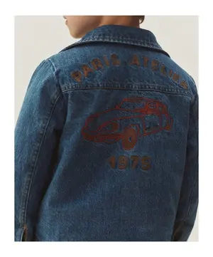 Bonpoint Marvin Reversible Organic Cotton Jacket With Embroidery