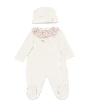 NANA NANA Floral-print Ruffled Babygrow Set - No