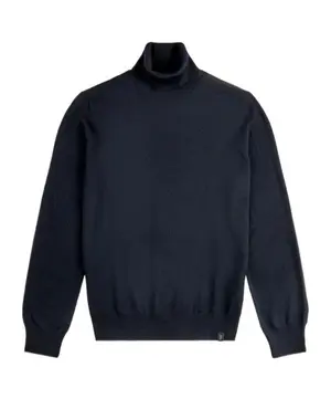 FAY Turtleneck In Merinos Wool - Blue