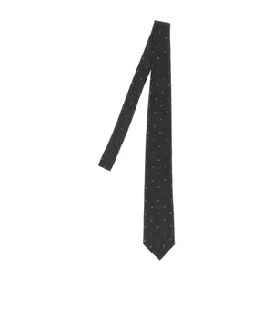 TOM FORD Polka-dot Tie - Black