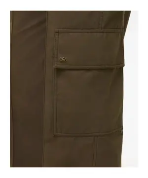 Burberry Gabardine Cargo Pants With Equestrian Knight Design Rivet
