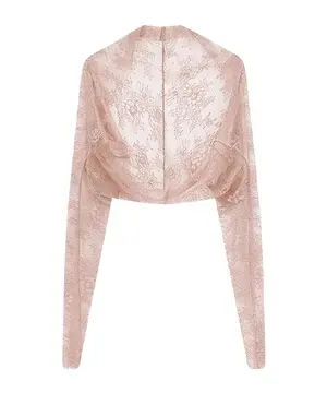 Alberta Ferretti Lace Shrug - Pink