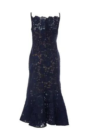 SELF-PORTRAIT Spiral Lace Midi Dress