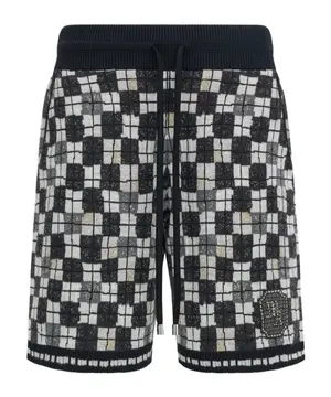 Amiri Checkered Short - Black