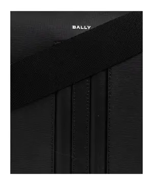 Bally Mythos Logo Lettering Striped Messenger Bag