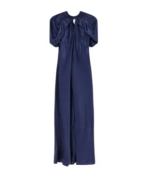 Alberta Ferretti Long Dress With Cut-out Detail - Blue