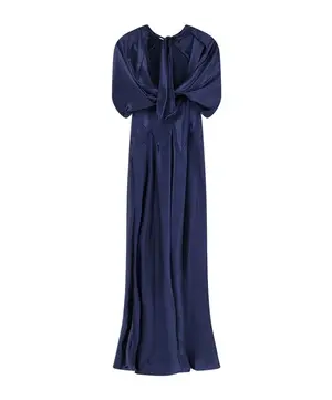 Alberta Ferretti Long Dress With Cut-out Detail - Blue
