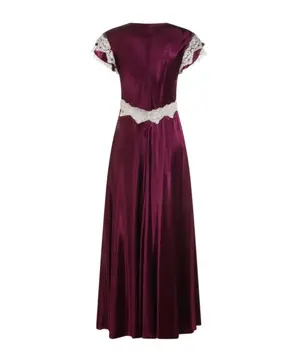 Alberta Ferretti Maxi Dress With Lace Trim