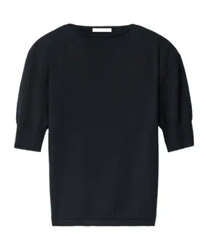 LEMAIRE Short Sleeved Jumper - Black