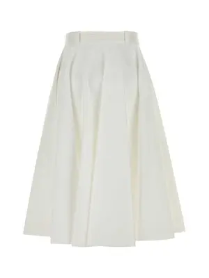 Prada Chino Midi Skirt With Zipper Detail