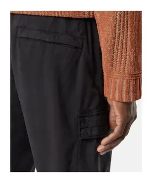 Stone Island Regular-tapered Fit Cargo Trousers With Drawstring Waistband