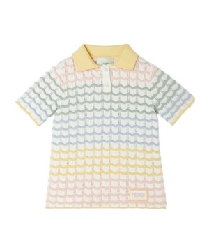 Fendi Baby Dress Multicolor Rainbow Cotton Knit Baby Dress - Polychromatic