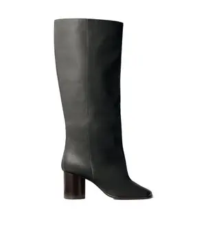 LEMAIRE Crease Sleeve Boots In Soft Glossy Leather - Black