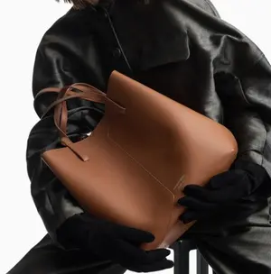 Emporio Armani 1981 Leather Shopper Bag - Brown