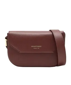 Emporio Armani Emporio Armani Leather Baguette Bag Burgundy