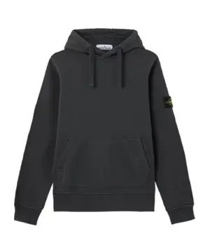 Stone Island Regular-fit Hooded Sweatshirt With Pouch Pocket - Leaden