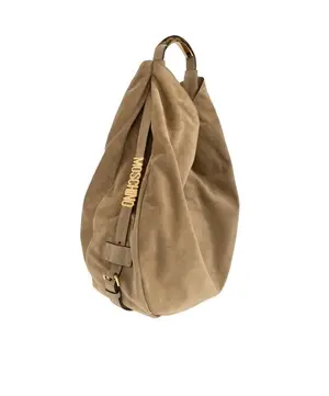 Moschino Suede Tote And Shoulder Bag