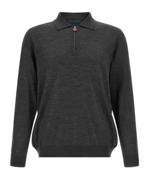 Kiton Half-zip Wool Polo Shirt No