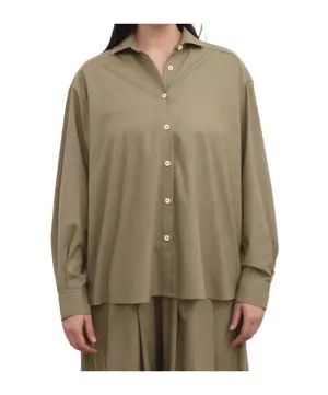 BASERANGE Long Sleeve Shirt With Turn-down Collar