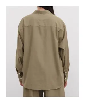 BASERANGE Long Sleeve Shirt With Turn-down Collar