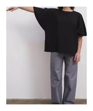 BASERANGE Short-sleeved Ribbed Knit T-shirt