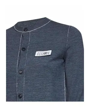 MAISON MARGIELA Button-front Knit Cardigan - Grey