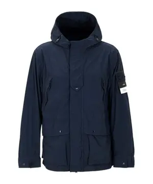Stone Island Long Sleeve Jacket With Hood And Multiple Pockets