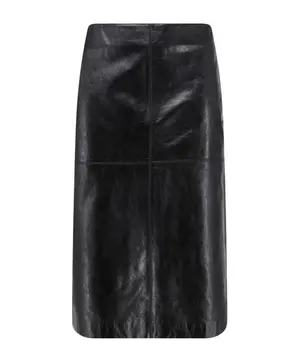Soeur Leather Skirt With A Zipper - Black